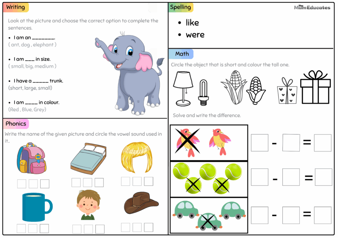 Reception Worksheets - The Mum Educates
