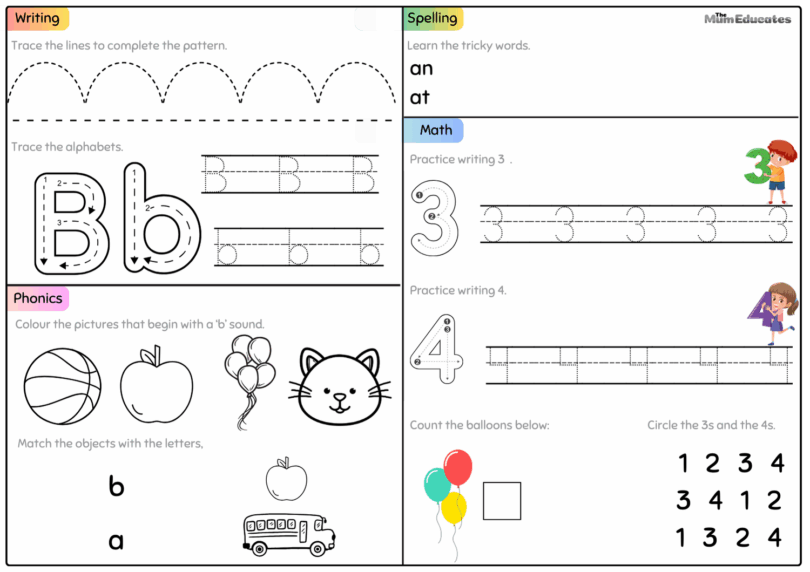 Reception Worksheets - The Mum Educates