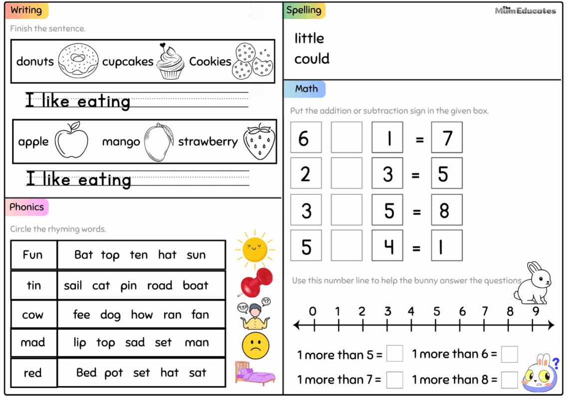 Reception Worksheets - The Mum Educates