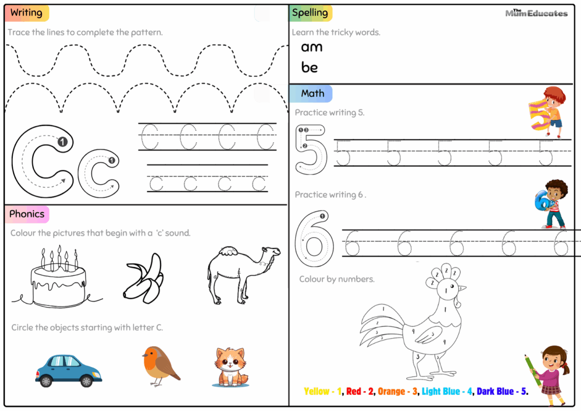 Reception Worksheets - The Mum Educates