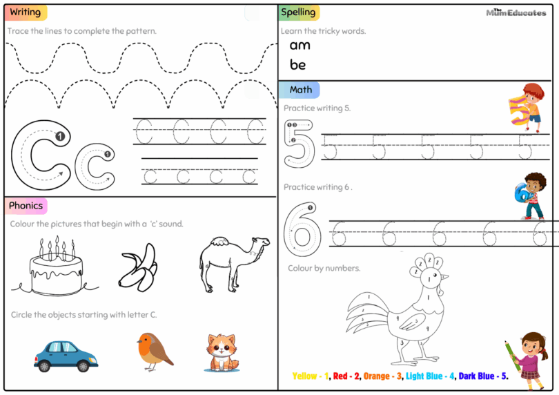 Reception Worksheets - The Mum Educates