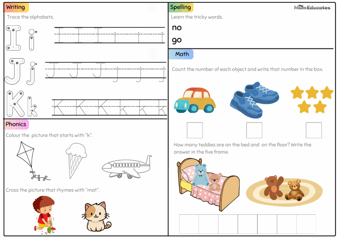 Reception Worksheets - The Mum Educates
