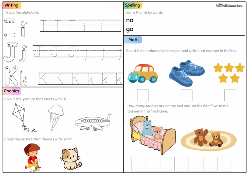 Reception Worksheets - The Mum Educates