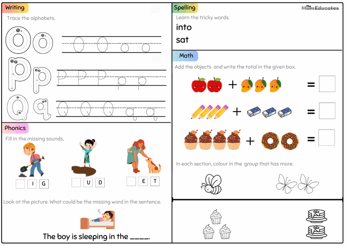 Reception Worksheets - The Mum Educates